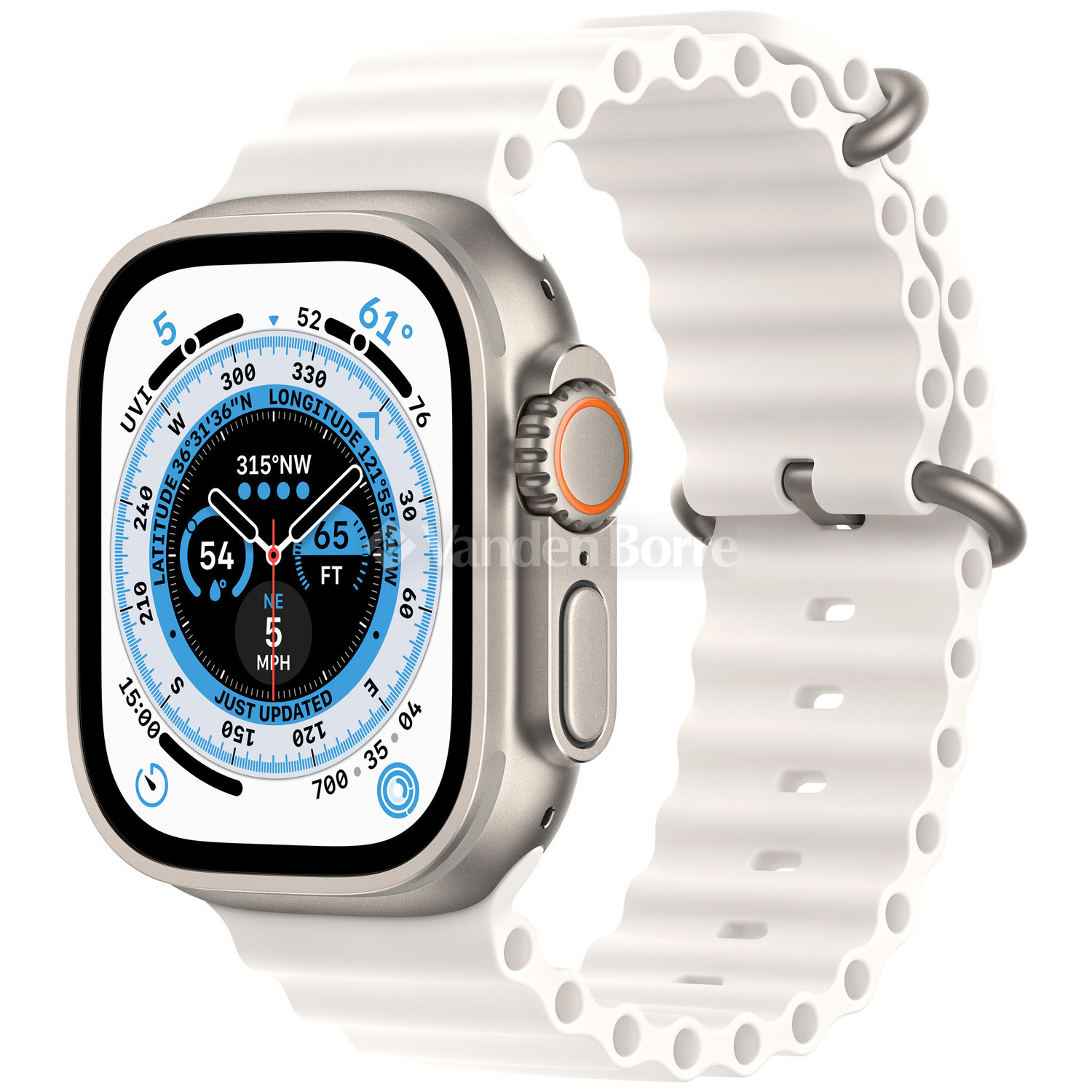 APPLE Watch Ultra GPS + Cellular, 49mm Titanium Case with White Ocean ...