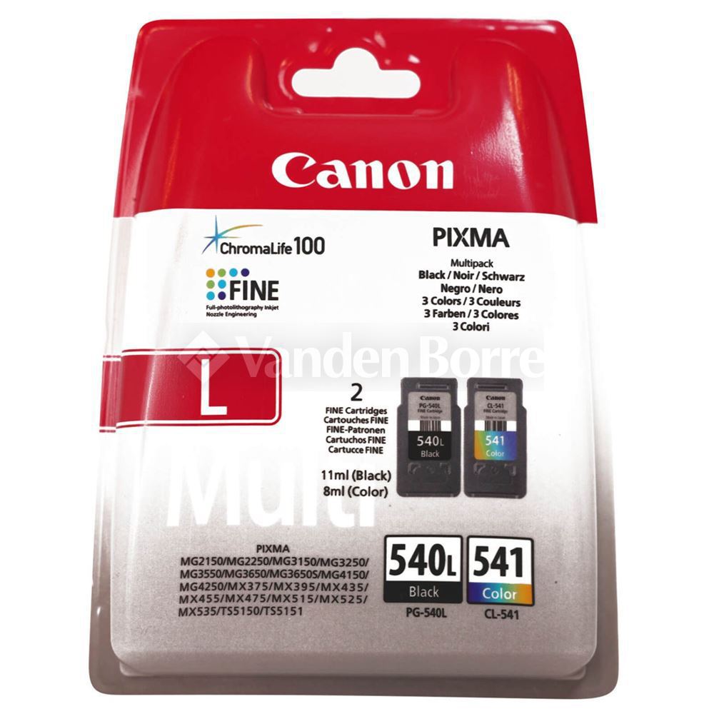 CANON INKTCARTRIDGE PG540L/CL541 PACK | Vanden Borre