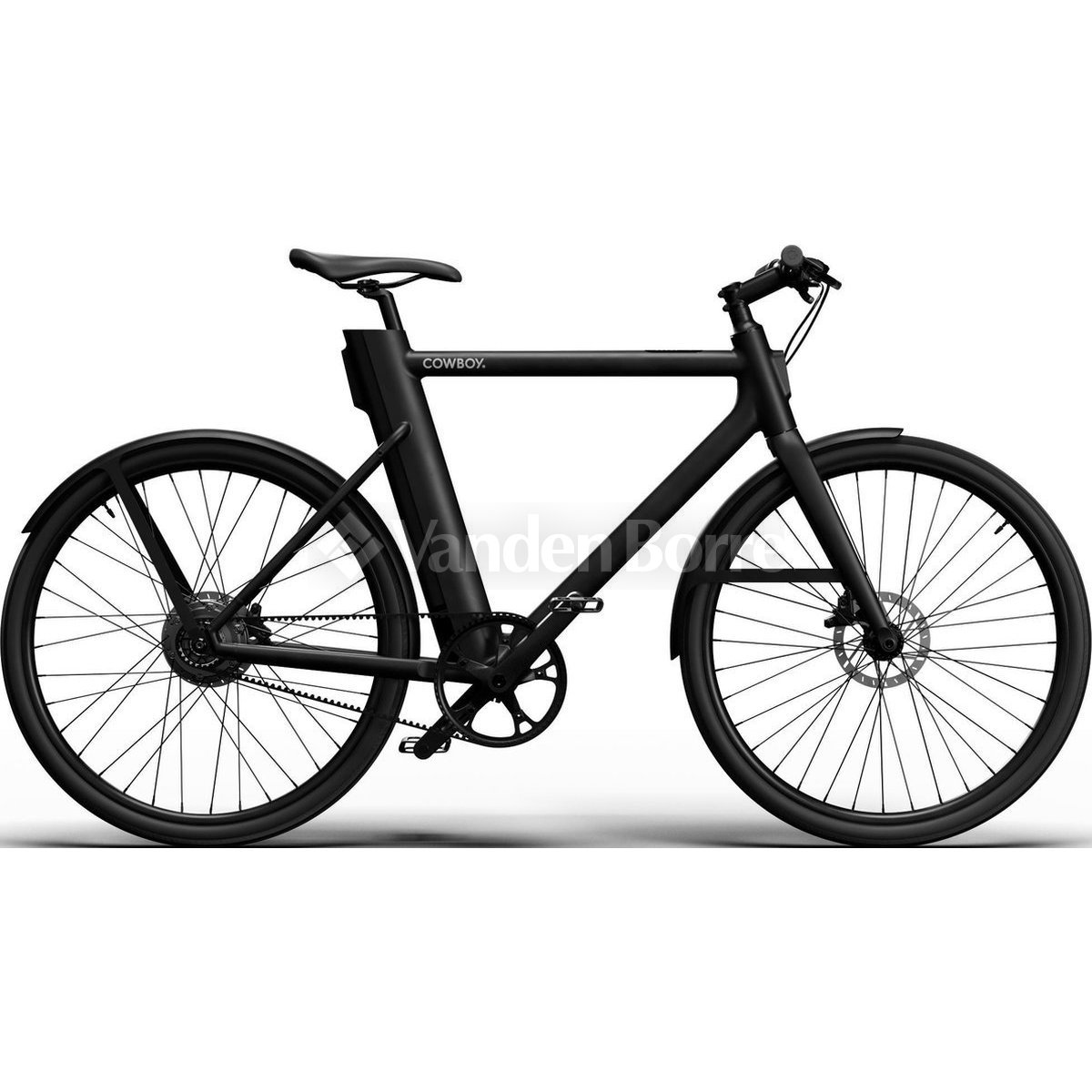 COWBOY ELEKTRISCHE FIETS CRUISER BLACK WITH RACK | Vanden Borre
