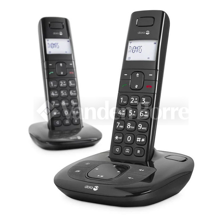 TÉLÉPHONE SANS FIL DORO COMFORT 1010 DUO BLACK | Vanden Borre