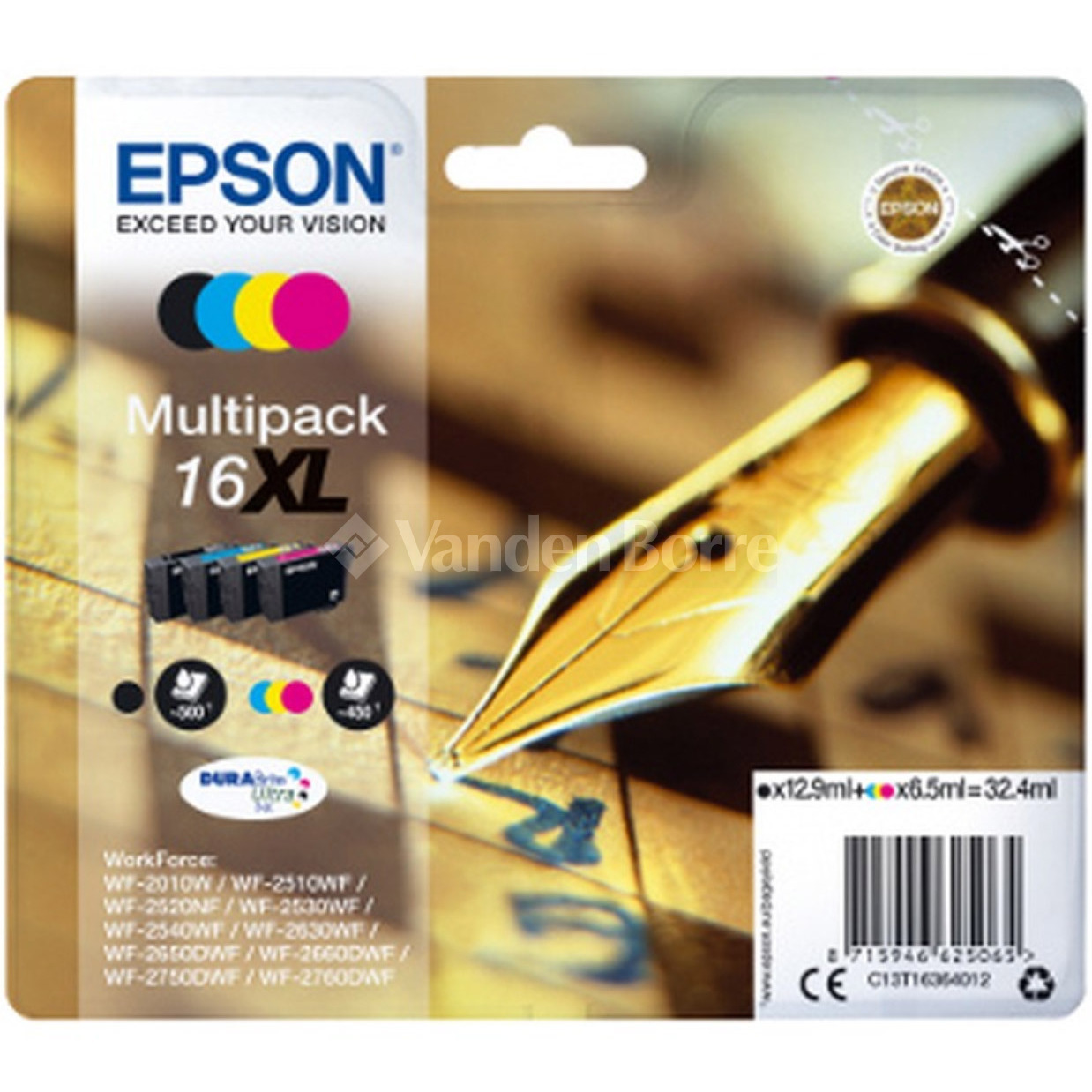 CARTOUCHE D'ENCRE EPSON MULTIPACK 16XL | Vanden Borre