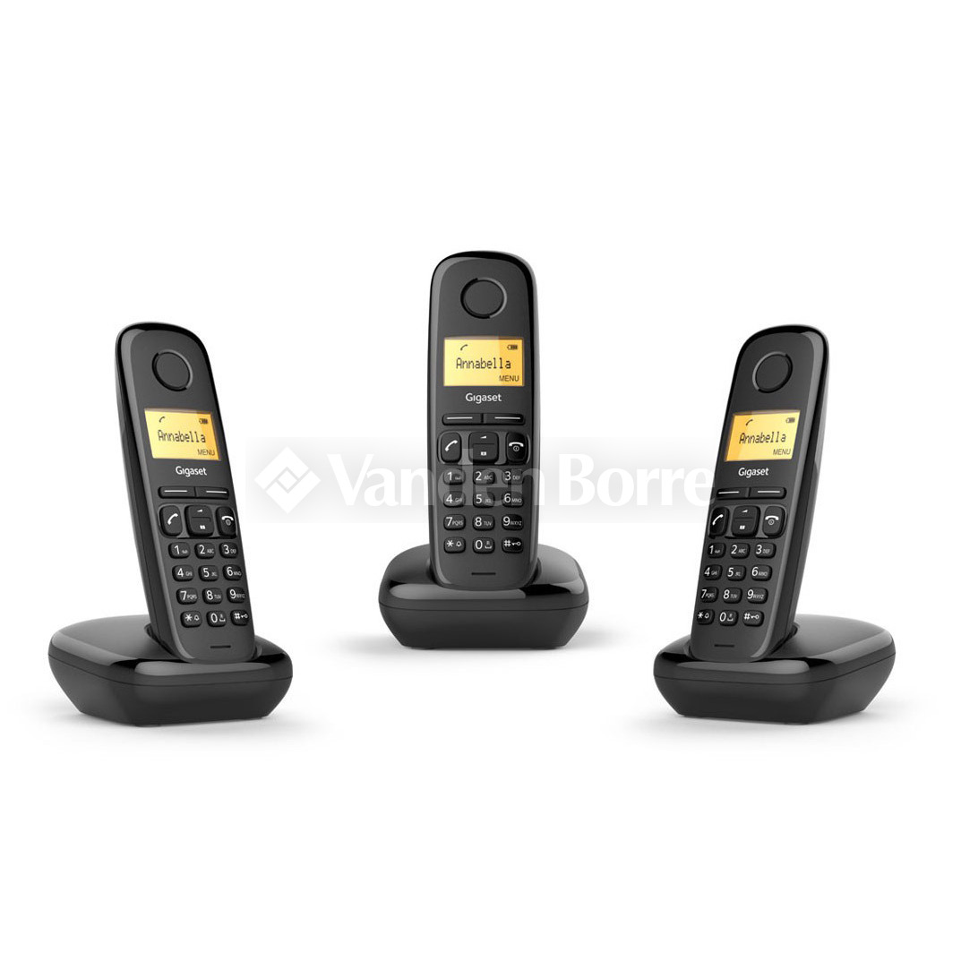 TÉLÉPHONE SANS FIL GIGASET A170 TRIO BLACK | Vanden Borre