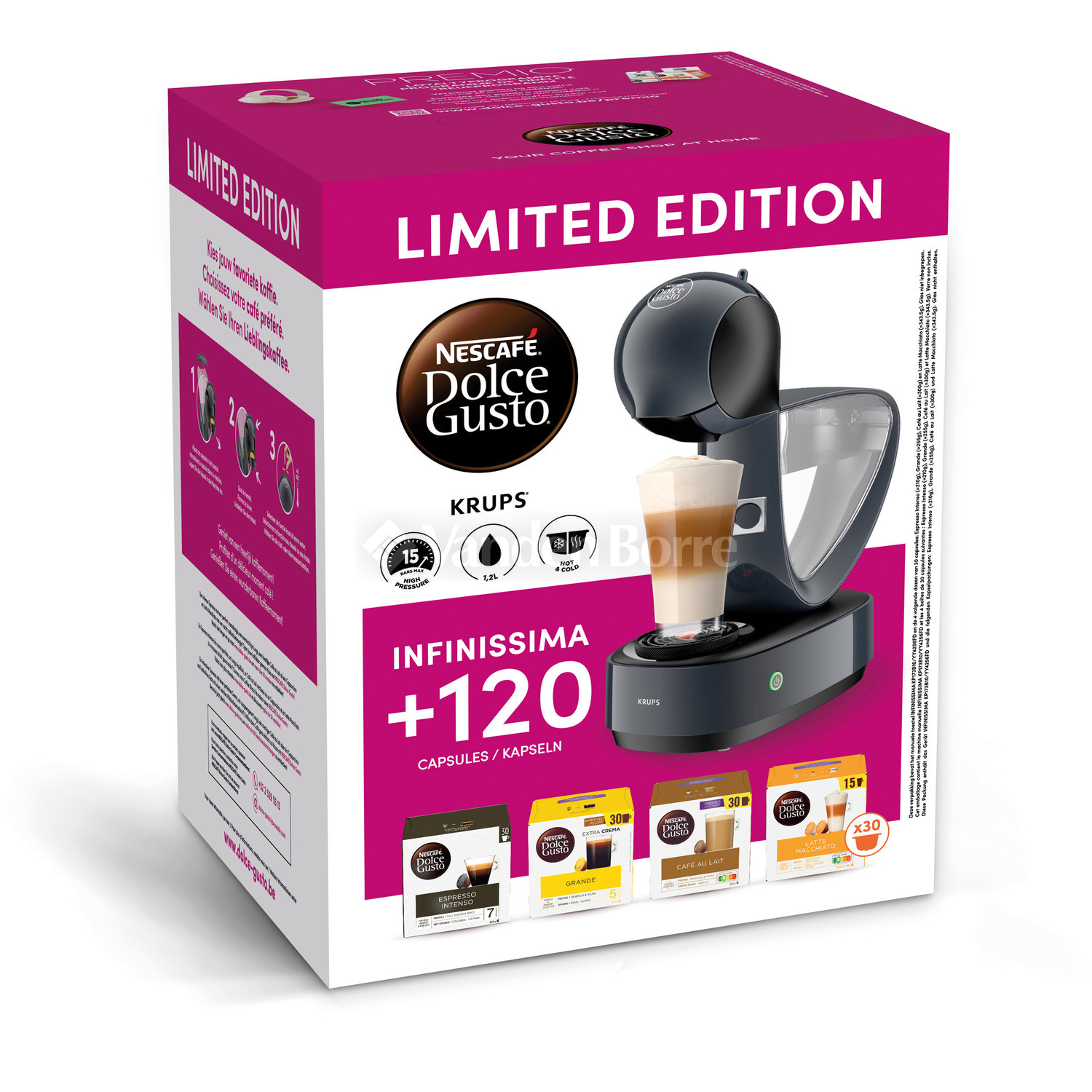 KRUPS DOLCE GUSTO YY5294FD INFINISSIMA LIMITED EDITION + 120 CAPSULES ...