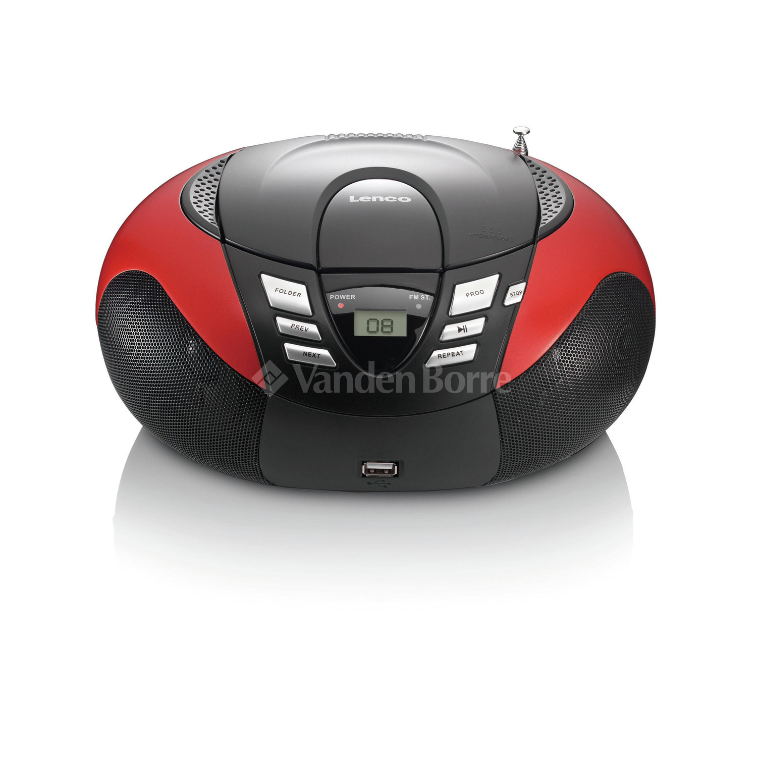 RADIO CD LENCO SCD-37 USB RED | Vanden Borre