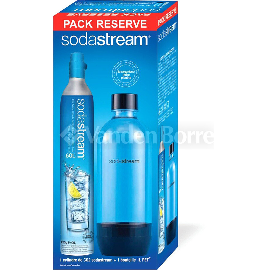 SODASTREAM PACK CO2 + 1L PET FLES GREEN BUBBLES | Vanden Borre