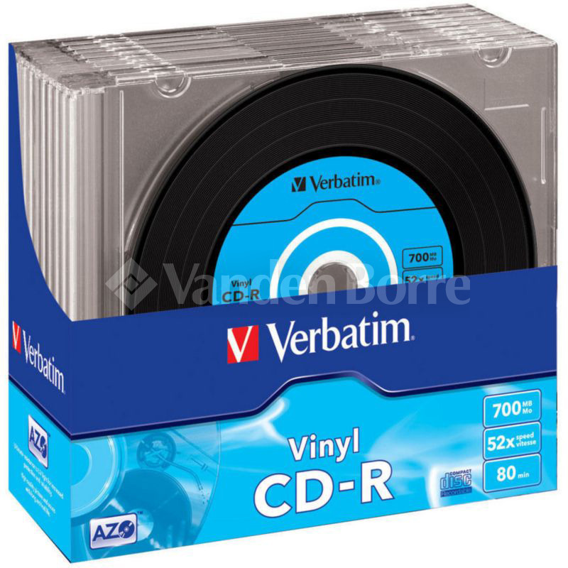 VERBATIM CD-R VINYL X10 52X | Vanden Borre