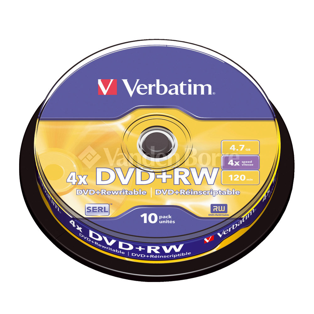 VERBATIM DVD+RW 4,7GB X10 4X | Vanden Borre